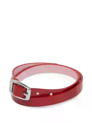 CAREL Patent Calf-leather Double-wrap Bracelet - Red