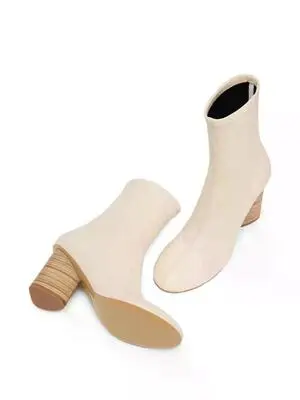 CAREL Lucia Stretch-leather Ankle Boots - Neutrals