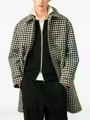 AMI Paris Houndstooth Wool Coat