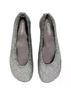 CAREL Cassis Woven Leather Ballet Flats