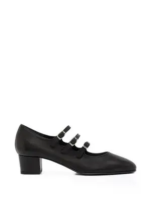 CAREL Kina Triple-strap Pumps - Black
