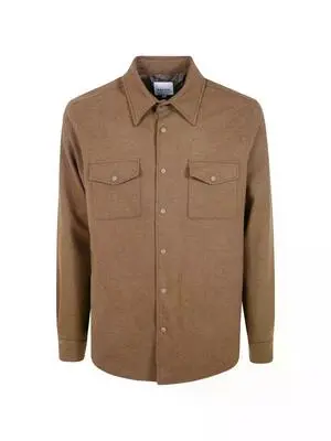 Aspesi Flap-pocket Wool Shirt - Brown