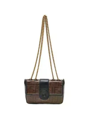 Fendi 2019 Zucca Monogram Chain-strap Crossbody Bag
