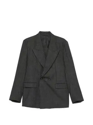 MARSEM Double-breasted Check-pattern Suit - Grey