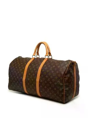 LOUIS VUITTON 1992 Monogram Keepall Bandouliere 55 Travel Bag