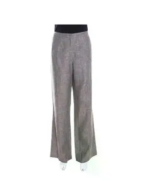 Escada Subtle-texture Wide-leg Trousers - Grey