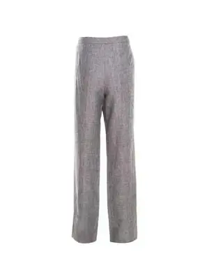 Escada Subtle-texture Wide-leg Trousers - Grey