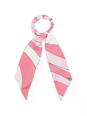 Emilio Pucci Marmo-print Silk Scrunchie
