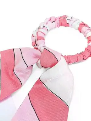Emilio Pucci Marmo-print Silk Scrunchie