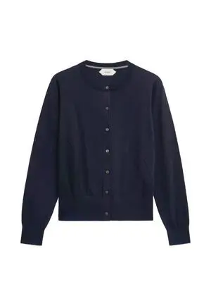 Pringle Of Scotland Pointelle-knit Cardigan - Blue