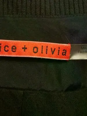 Alice + Olivia Embellished Silk Bomber Jacket