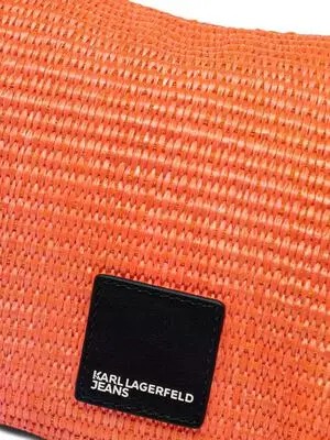 Karl Lagerfeld Small Woven Logo-patch Tote Bag