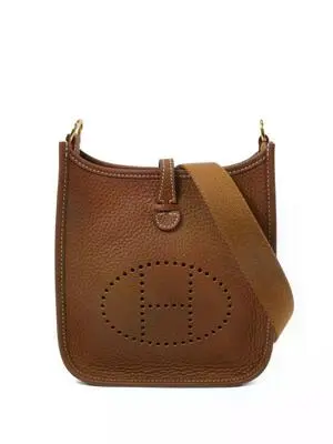 Hermès 2023 Tpm Evelyne Taurillon Clemence Leather Shoulder Bag - Brown
