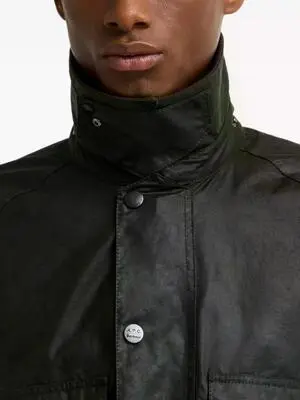 Barbour Waxed-cotton Corduroy-collar Coat