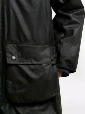Barbour Waxed-cotton Corduroy-collar Coat