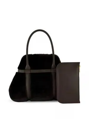 Loro Piana Shearling Leather-trim Tote Bag