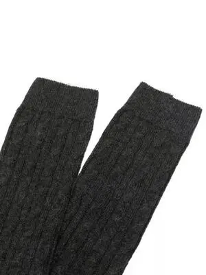 Eleventy Cable-knit Socks