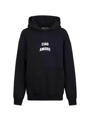 Giada Benincasa Ciao Amore Logo-print Hoodie - Blue