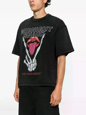 DIET STARTS MONDAY Graphic-print Raw-edge T-shirt