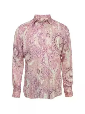 Etro Paisley-print Cotton Shirt - Pink