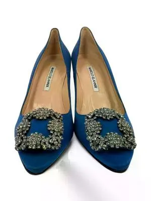 Manolo Blahnik Hangisi Embellished Pumps