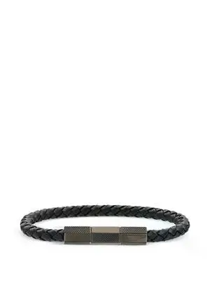 ASTON MARTIN Braided Leather Bracelet - Black