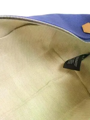 Hermès H-embroidered Canvas Clutch Bag