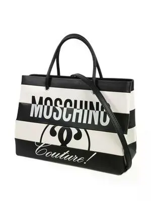 Moschino Couture Logo-print Leather Tote Bag