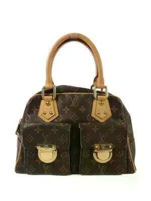 LOUIS VUITTON Pm Monogram Manhattan Tote Bag - Brown
