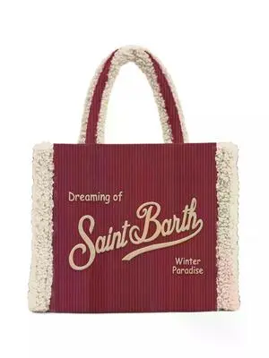 MC2 SAINT BARTH Corduroy Shearling-trim Tote Bag