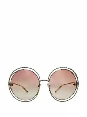 Chloé 2010s Carlina Twist Round Sunglasses
