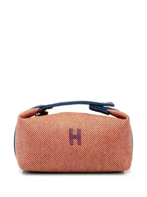 Hermès 2010-2026 Small Wool Bride A Brac H Natte Case Vanity Bag - Red