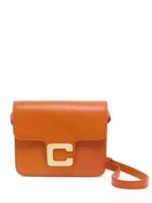 CAREL Mini Sorbonne Grained Calf Leather Shoulder Bag Orange