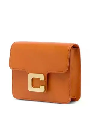 CAREL Mini Sorbonne Grained Calf Leather Shoulder Bag - Orange