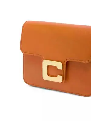 CAREL Mini Sorbonne Grained Calf Leather Shoulder Bag - Orange
