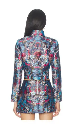 Alice + Olivia Emerson Jacquard Military Jacket