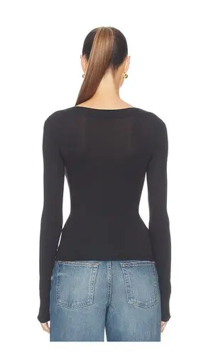 GRLFRND Scoop Neck Long Sleeve Tee
