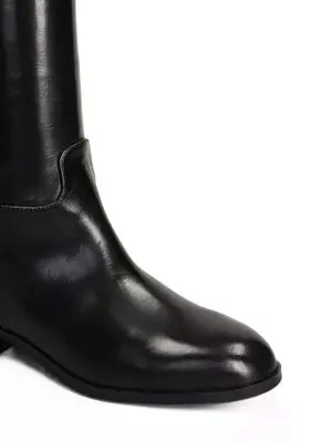 JULIE DEE Buckle-detail Leather Boots
