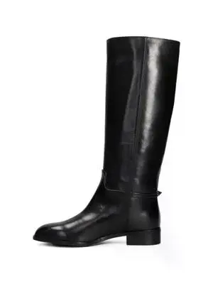 JULIE DEE Buckle-detail Leather Boots