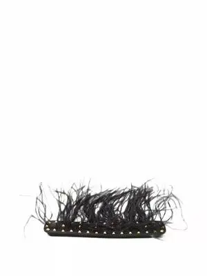 Valentino Garavani Rockstud Feather-trim Handle Strap
