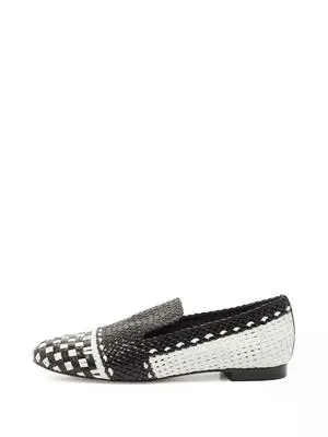 STUART WEITZMAN Riviera Smoking Woven Loafers