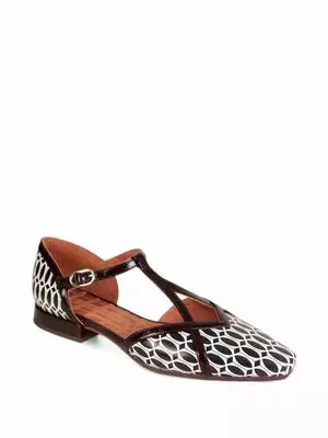 Chie Mihara Gidena Geometric-print T-bar Sandals