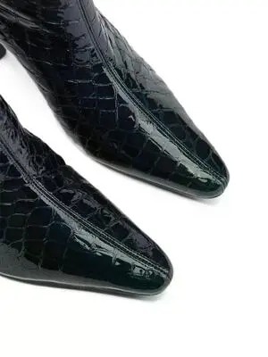 By Far Stevie 42 Crocodile-embossed Leather Boots