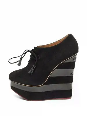 CHARLOTTE OLYMPIA Martha Wedge Boots - Black