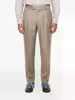 GREYED Pleated-detail Tailored Trousers - Neutrals