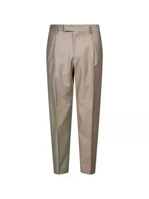 GREYED Pleated-detail Tailored Trousers - Neutrals