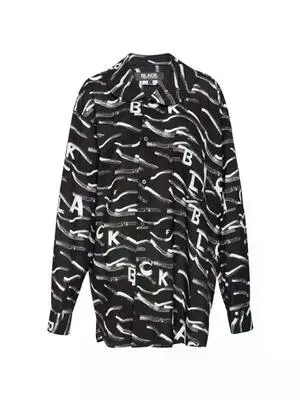 Comme Des Garçons Abstract-print Peter Pan-collar Shirt