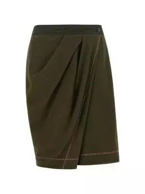 KIKO KOSTADINOV Petrel Draped Cotton Shorts - Green