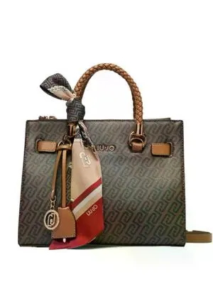 Liu Jo Monogram-print Scarf-detail Tote Bag