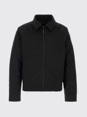 Canada Goose Lodge Water-repellent Down Jacket With Classic Collar And Logo - Black